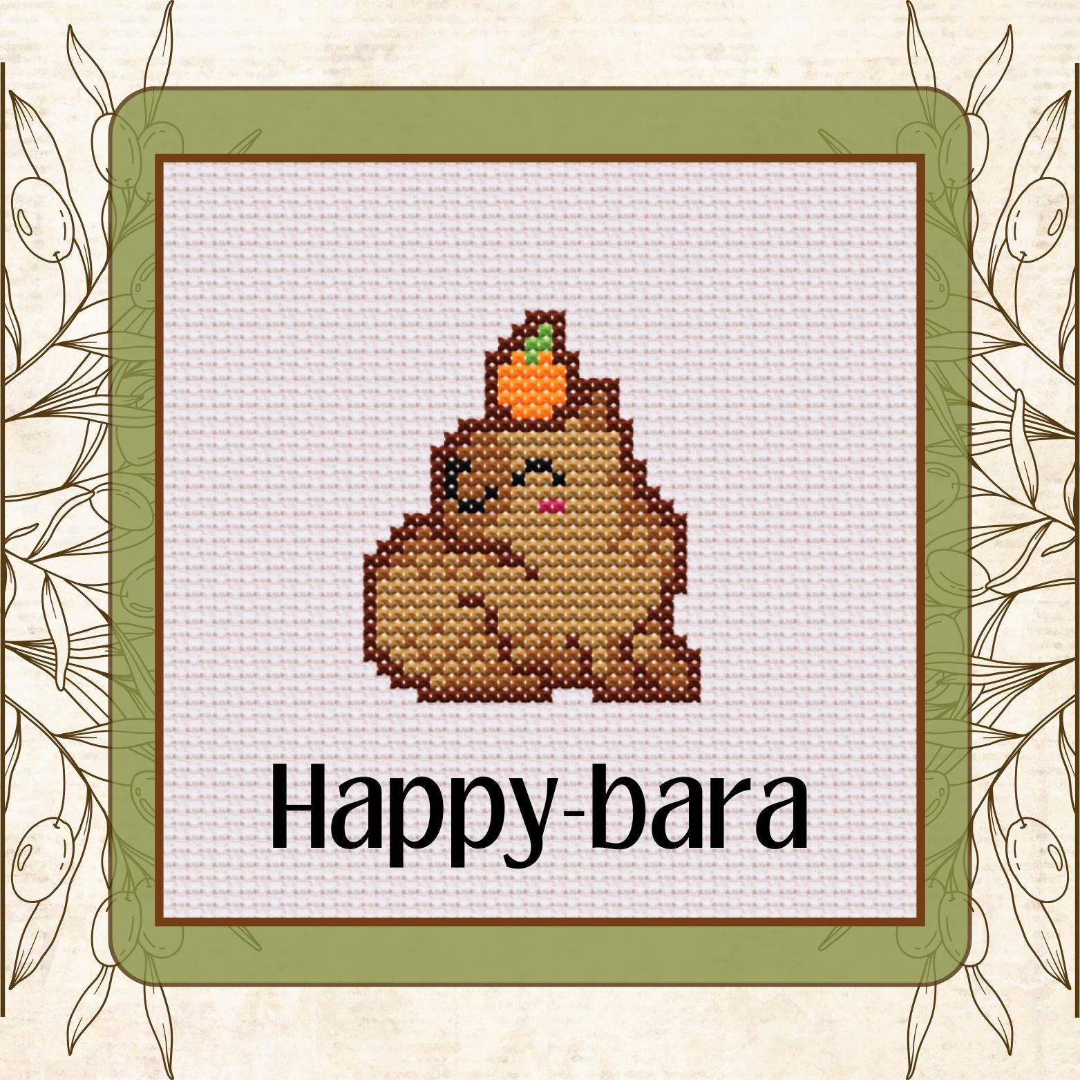 Silly-baras Funny Capybara Cross Stitch Pattern Digital Download - Etsy