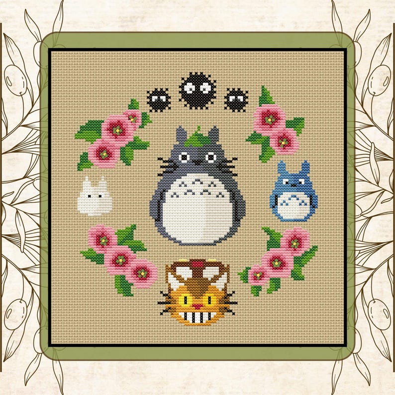 Totoro & Friends - My Neighbor Totoro - Studio Ghibli Cross Stitch ...
