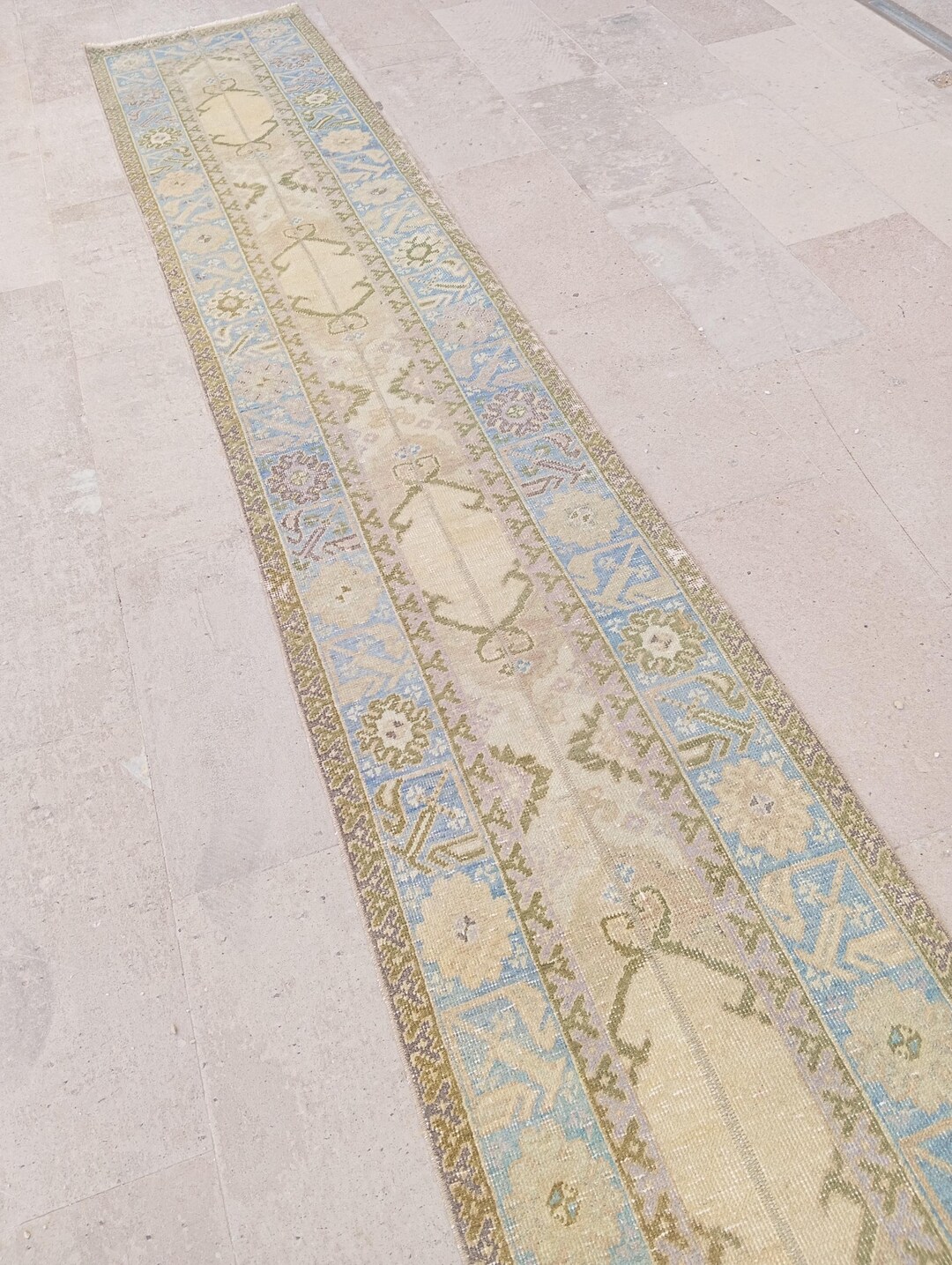 2x23 Runner Rug, Muted Extra Long Runner Persian 2x24, Heriz Rug Runner ...