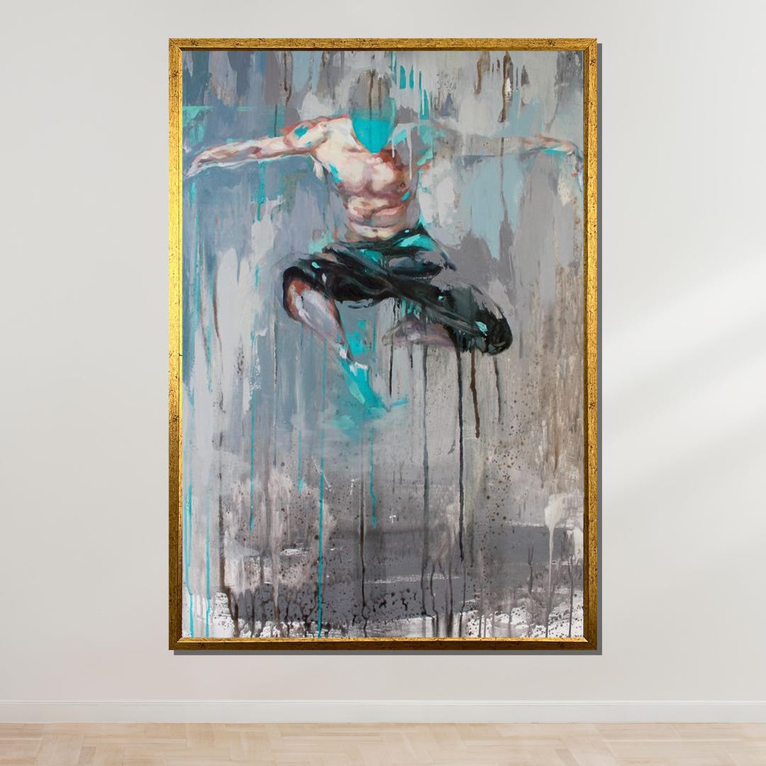 Dynamic Street Dancer Canvas, Urban Art Movement Poster, Abstract Dance ...