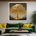 Golden Tree of Life Canvas, Luxury Tree Wall Art, Metallic Gold Nature ...