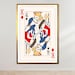 King and Queen of Hearts, Playing Card Love Art, Modern Card ...