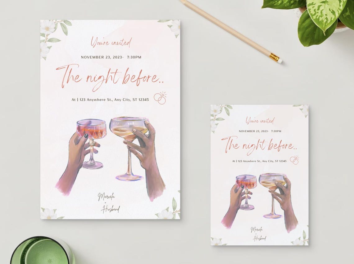Pre Wedding Party Invitation Flyer - Etsy