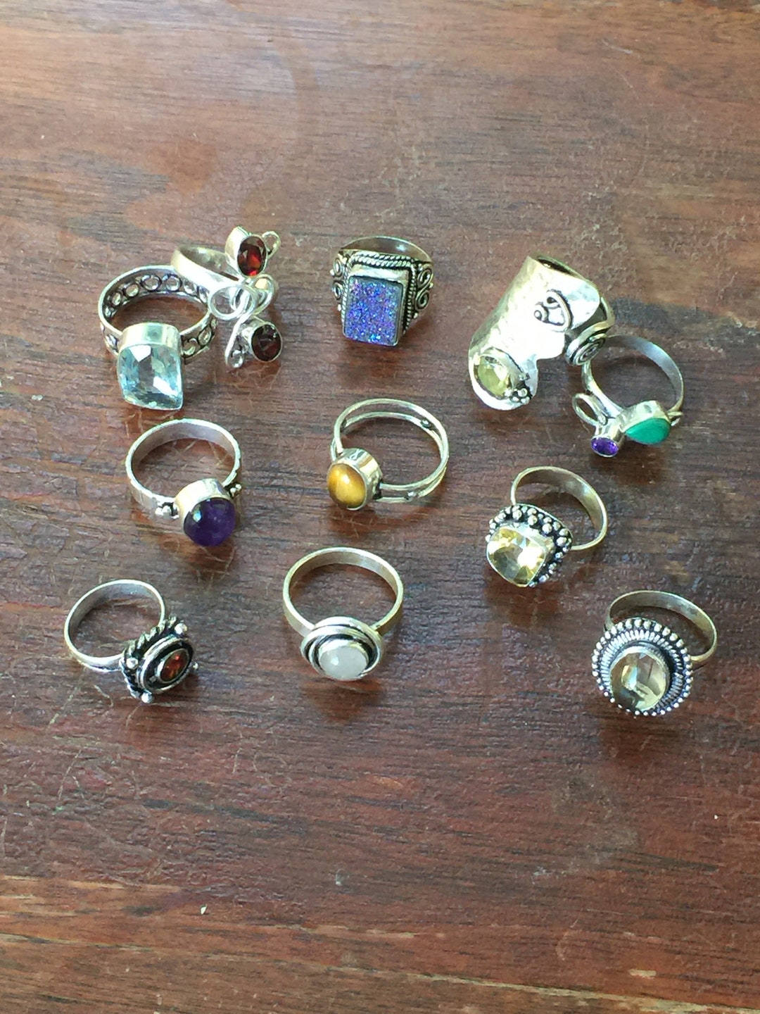 Silver Gemstone Ring, Sample From Assorted Shapes, Colors and Sizes ...