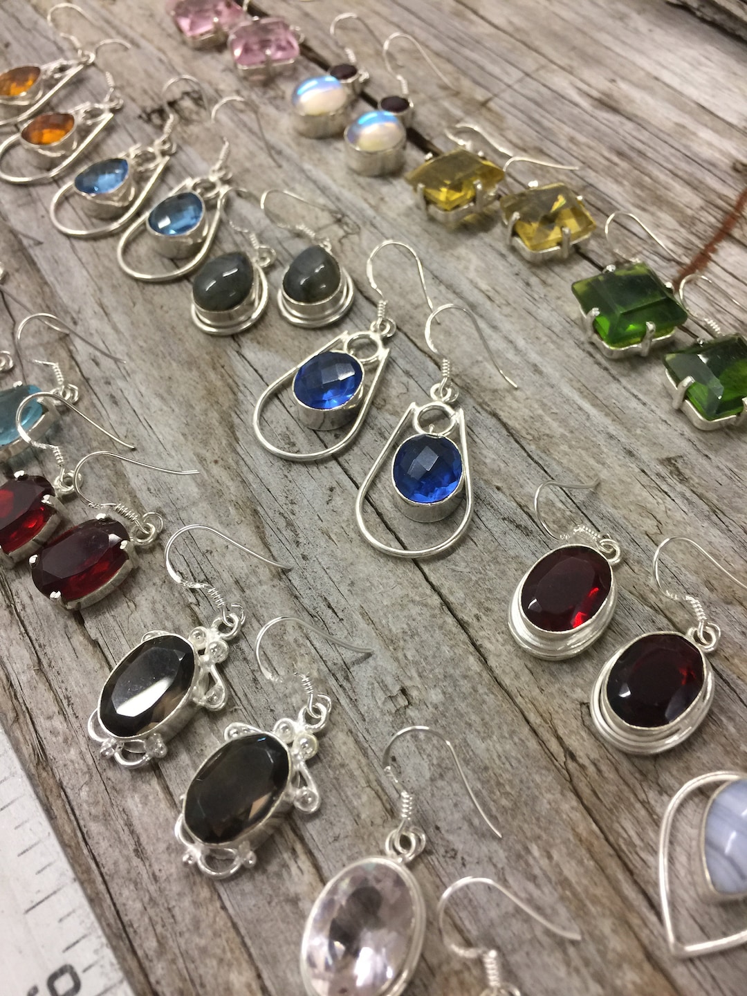 Earrings, Sterling Silver Popular Gemstone Earrings, Sample Package ...