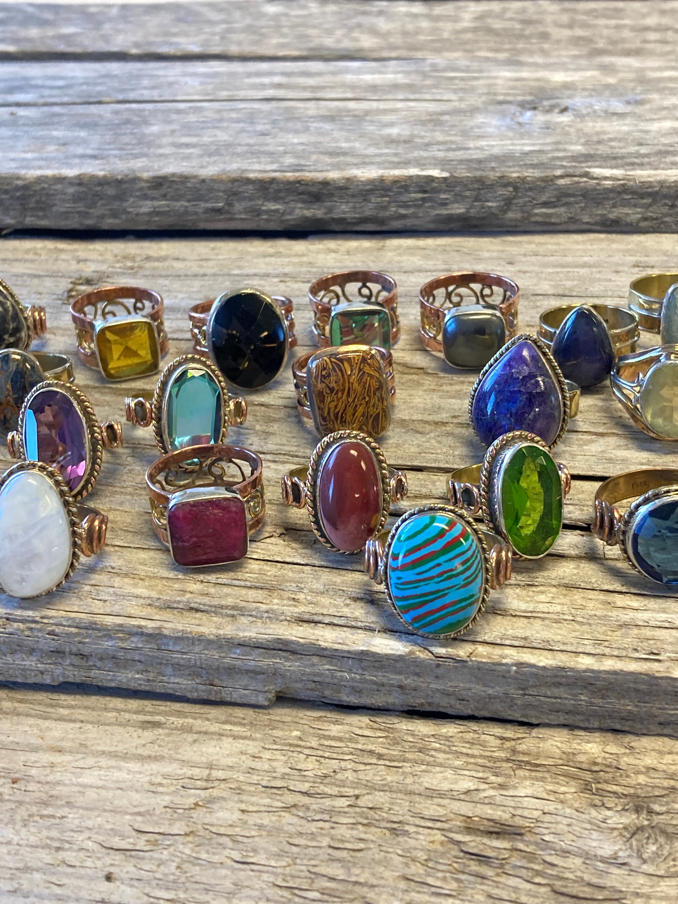 Vintage Style Rings for Women Ring Size 10 Silver Brass | Etsy