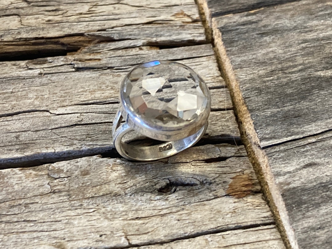Rings, Dainty Rings, Crystal Gemstone Ring Size 5, Sterling Silver .925 ...