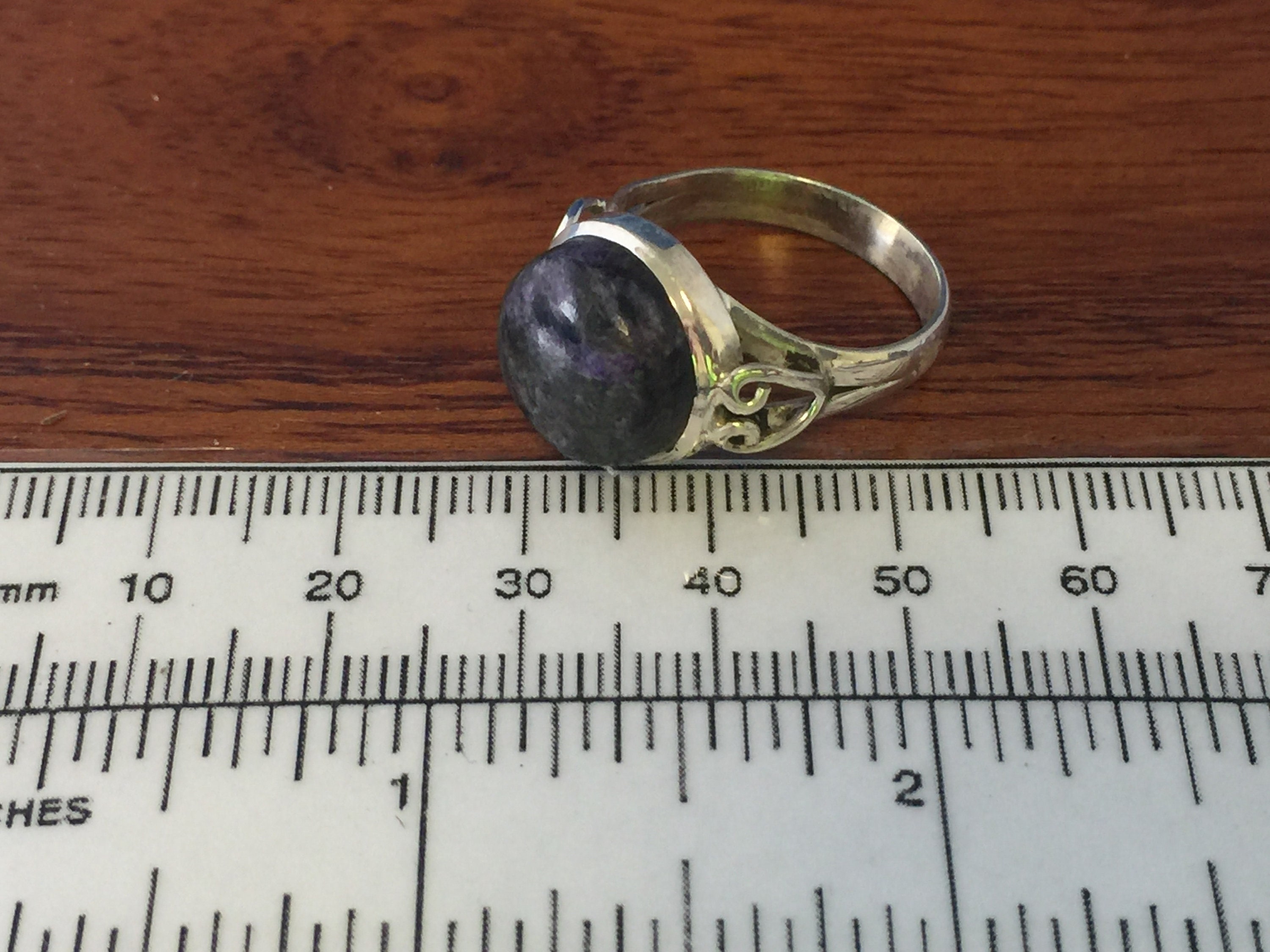 Russian Charoite Cabochon Gemstone Ring Size 8 Sterling Silver - Etsy ...