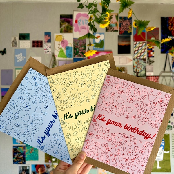 Aesthetic Birthday Cards - Etsy