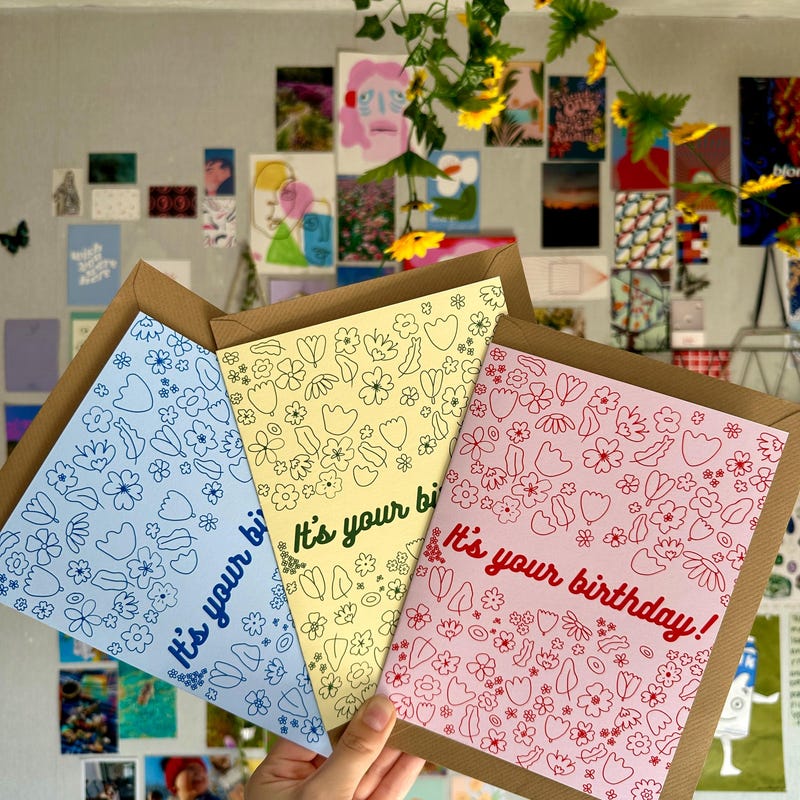 Aesthetic Birthday Cards - Etsy
