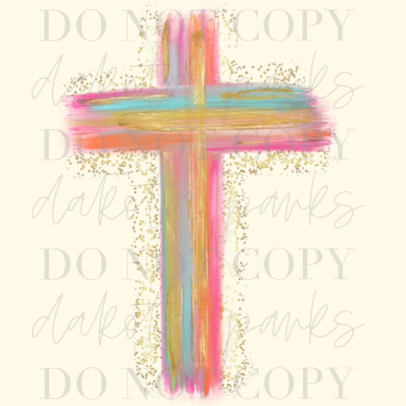 Cross PNG, Jesus, God, Preppy Png, Religion PNG, Watercolor ...
