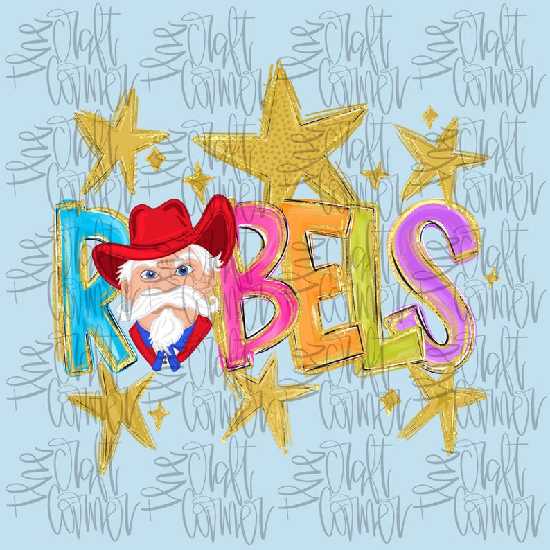 Rebels Mascot PNG, School Spirit PNG, Mascot PNG, Game Day Png, Preppy ...