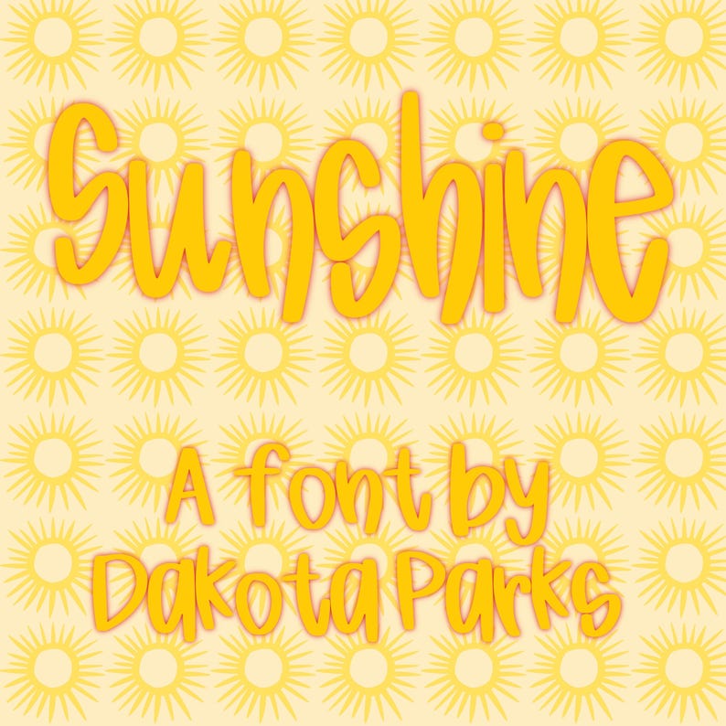 Sunshine Handwritten Font, Procreate Font, Handwriting Font, Curvy Font ...