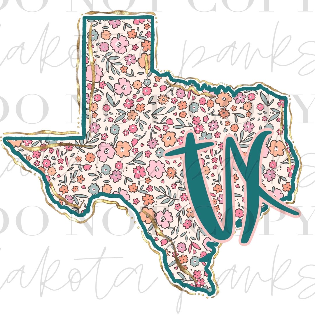 Texas PNG, TX Png, Coquette Png, State Png, Preppy Png, Boho Png, Girly ...