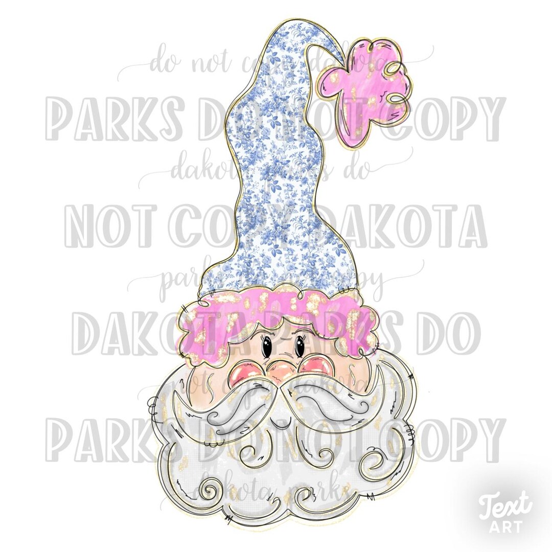 Santa Png, Preppy Santa Png, Grand Millennial Png, Christmas Png, Merry ...