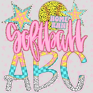 Softball PNG, Calligraphy, Softball Digital Design, Softball Alpha ...