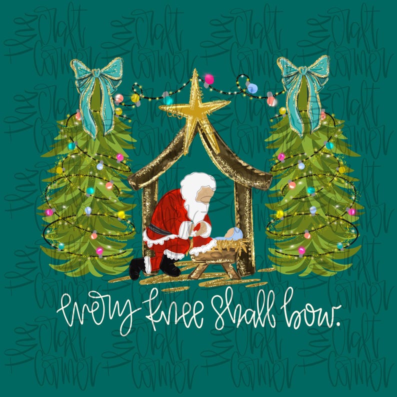 Every Knee Shall Bow PNG, Christmas PNG, Baby Jesus PNG, Manger Png ...