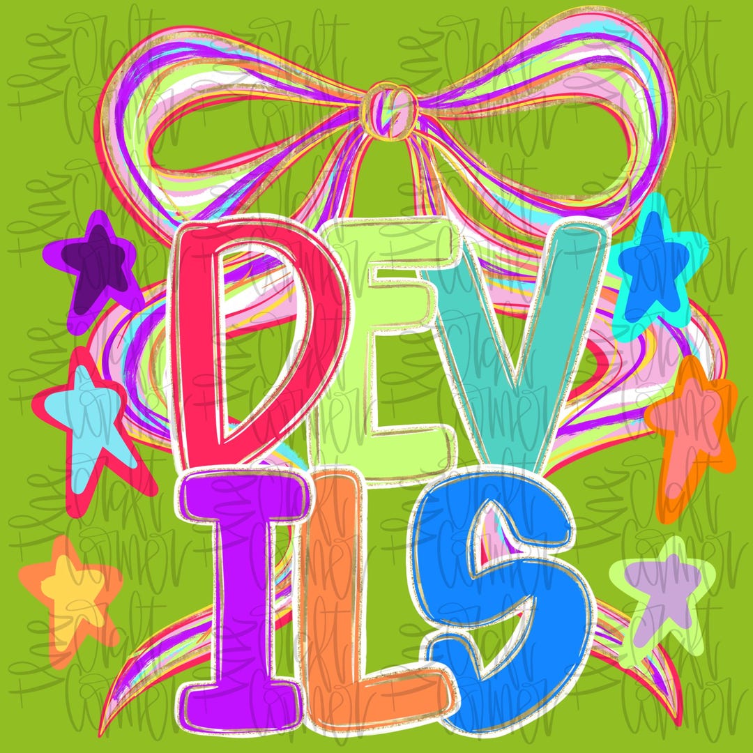 Devils PNG, Preppy School Spirit PNG, Coquette PNG, Preppy Mascot Png ...