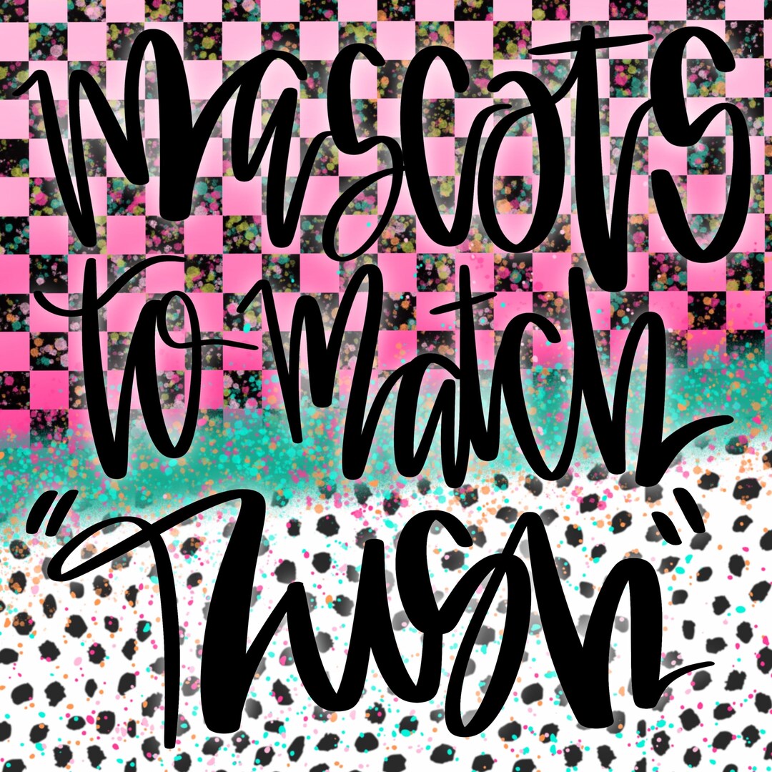 Mascots to Match Rush Alpha, Speckle Mascots - Etsy