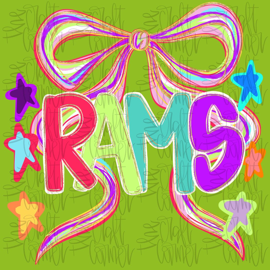 Rams PNG, Preppy School Spirit PNG, Coquette PNG, Preppy Mascot Png ...
