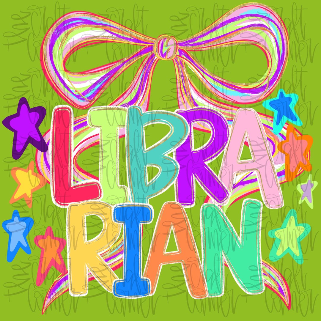 Librarian PNG, Preppy School Spirit PNG, Coquette , Back to School Png ...