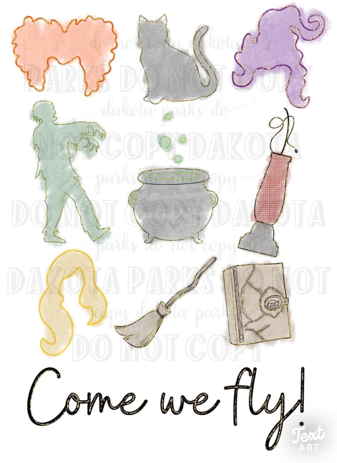 Come We Fly Png Halloween Png Trendy Png Watercolor Png - Etsy