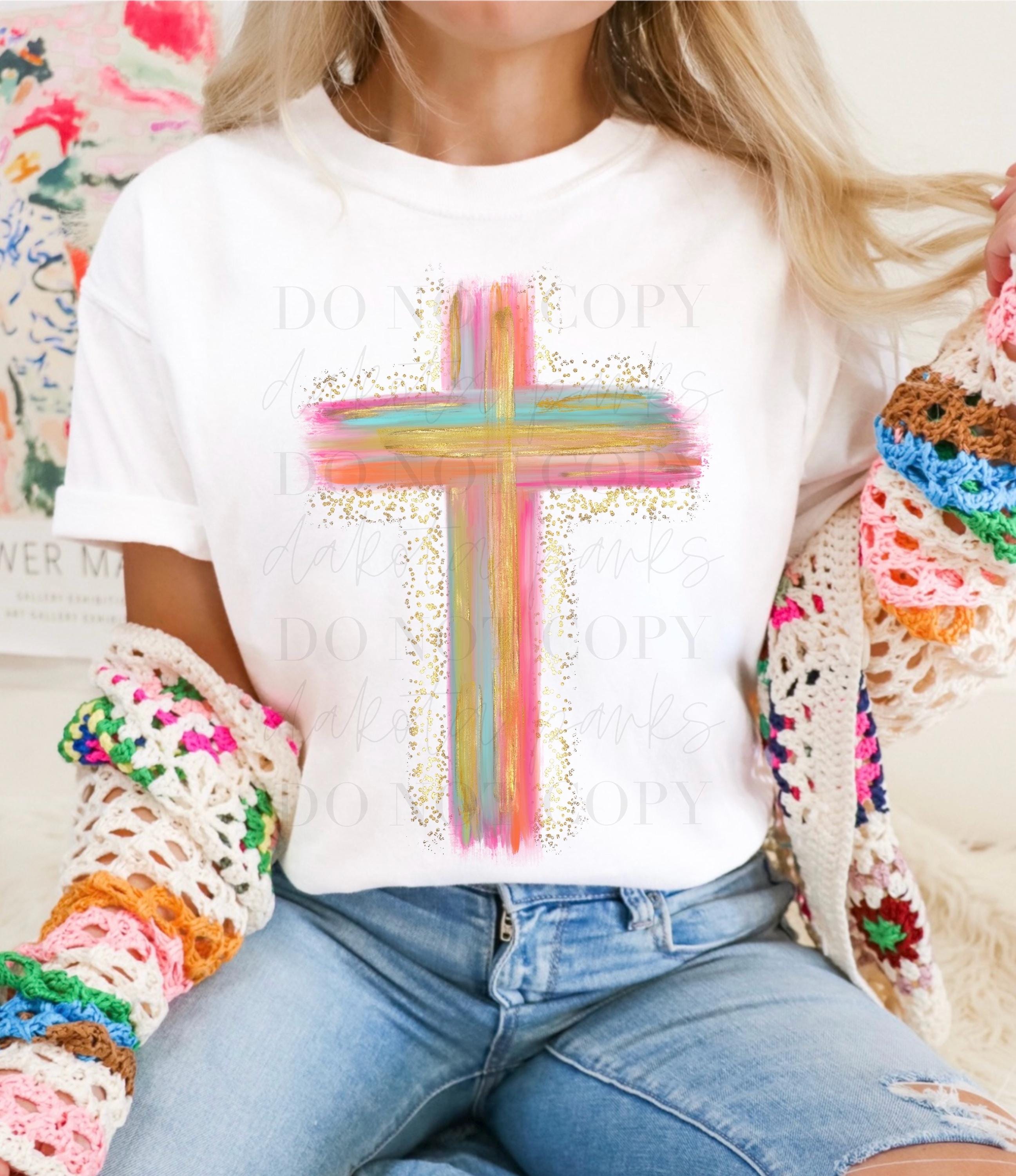 Cross PNG, Jesus, God, Preppy Png, Religion PNG, Watercolor ...
