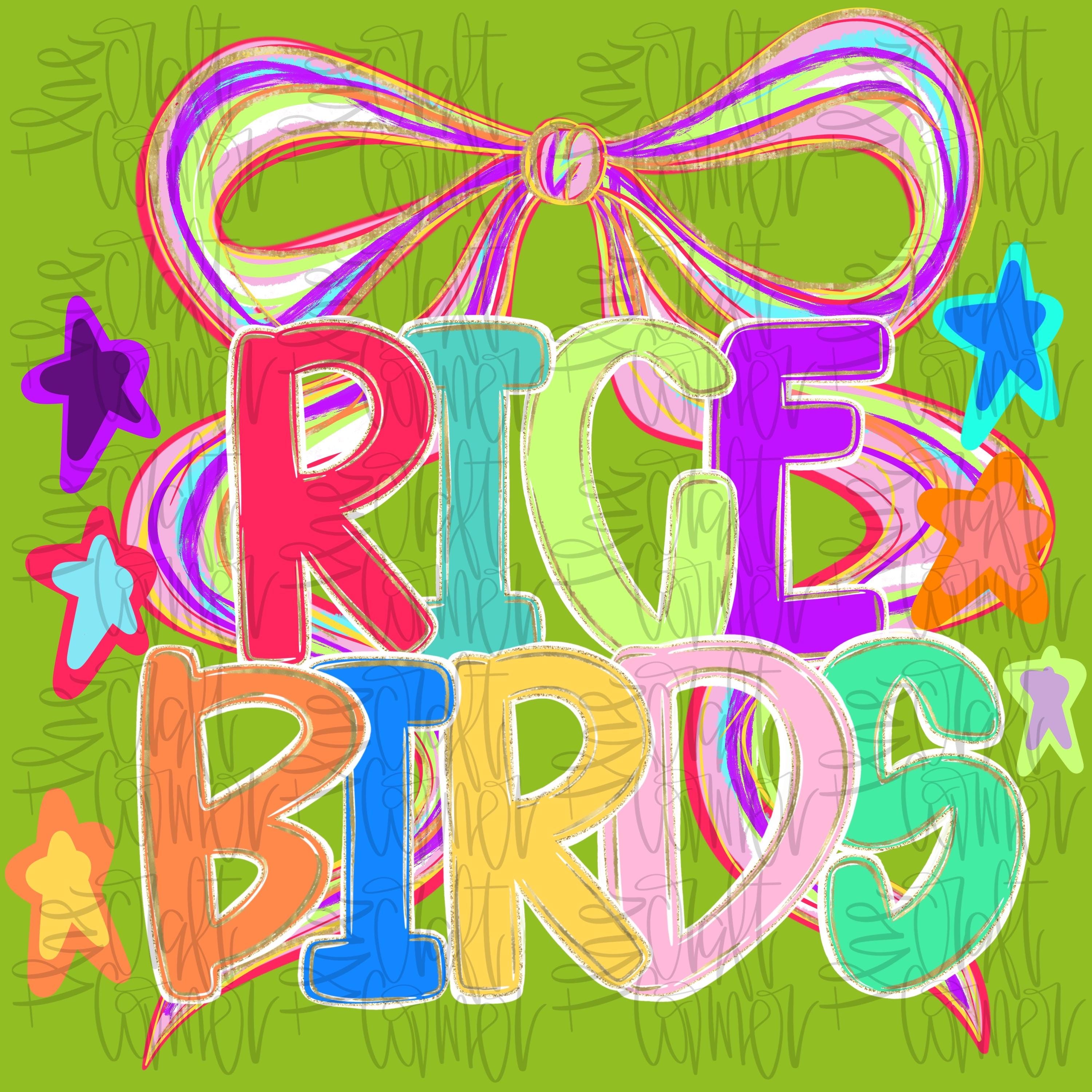 Ricebirds PNG, Preppy School Spirit PNG, Coquette PNG, Preppy Mascot ...