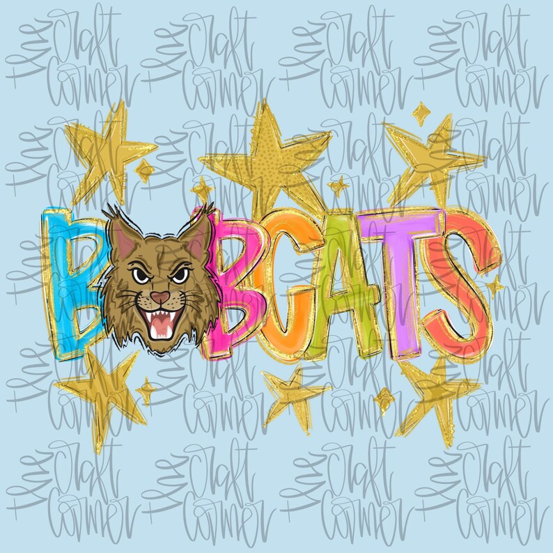 Bobcats Mascot PNG, School Spirit PNG, Mascot PNG, Game Day Png, Preppy ...