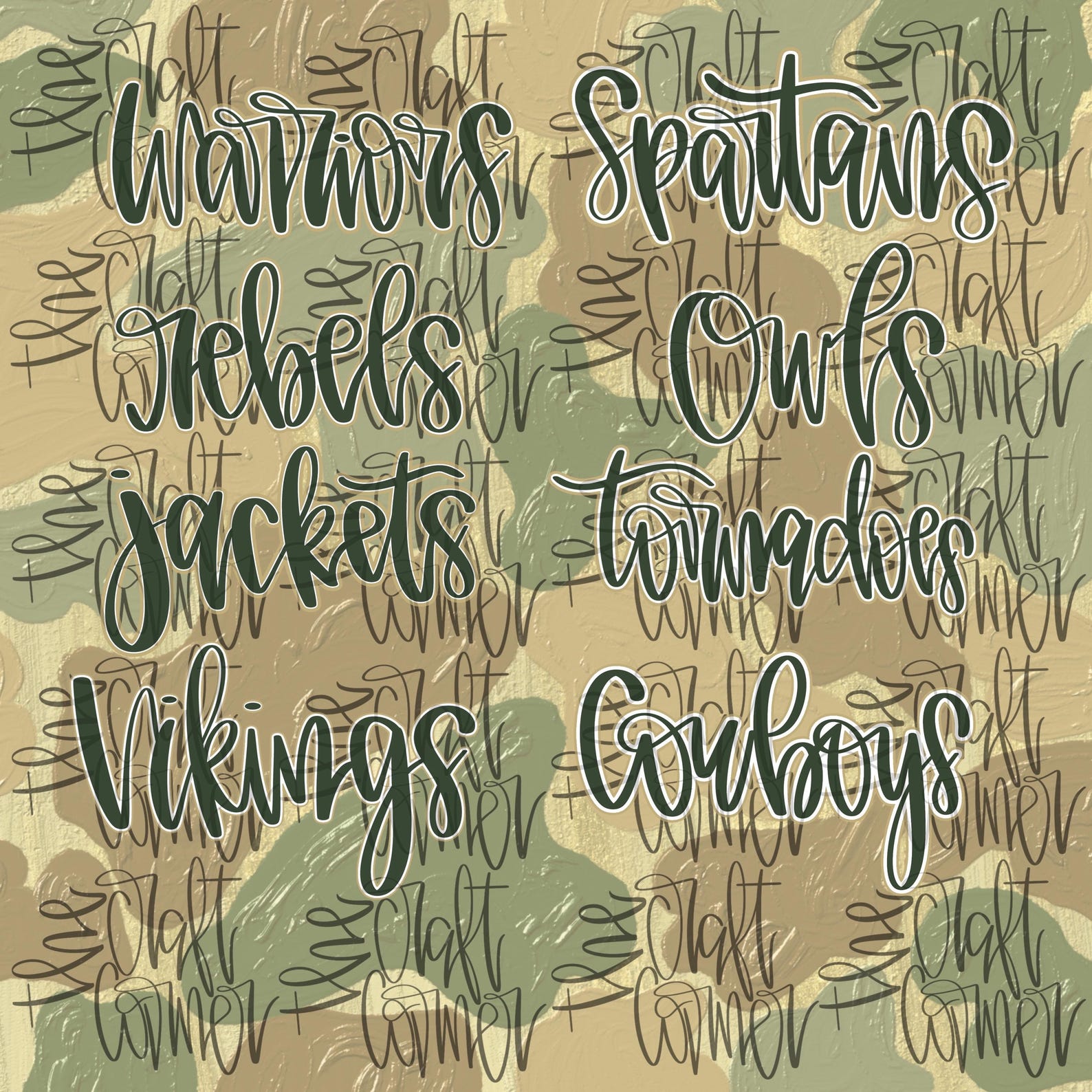 Made to Match Custom Mascot Names, PNG, Camouflage, Mascots, Sports ...
