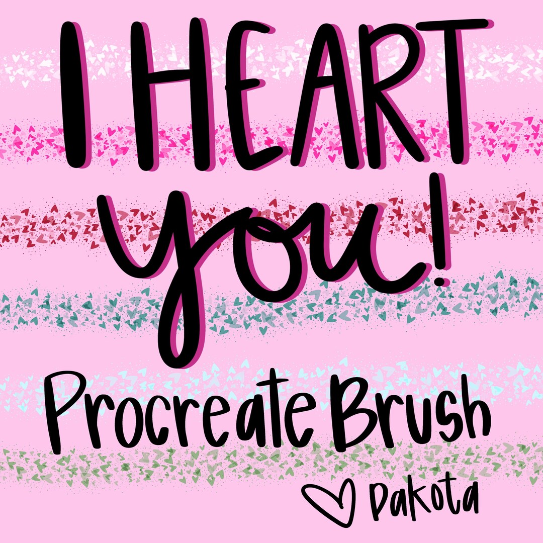 Heart Procreate Brush, Valentine Digital, Brush for Procreate, Multi ...
