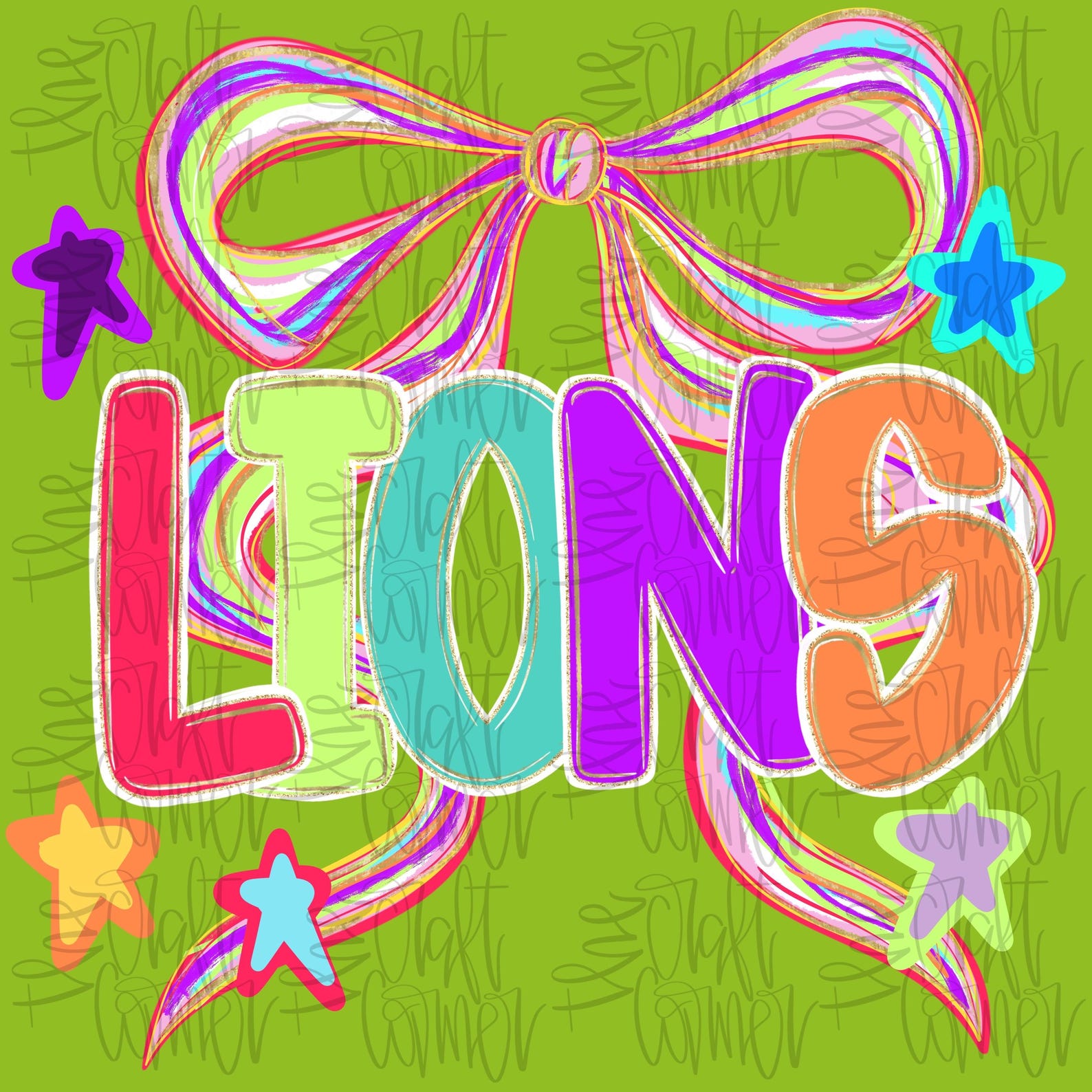 Lions PNG, Preppy School Spirit PNG, Coquette PNG, Preppy Mascot Png ...