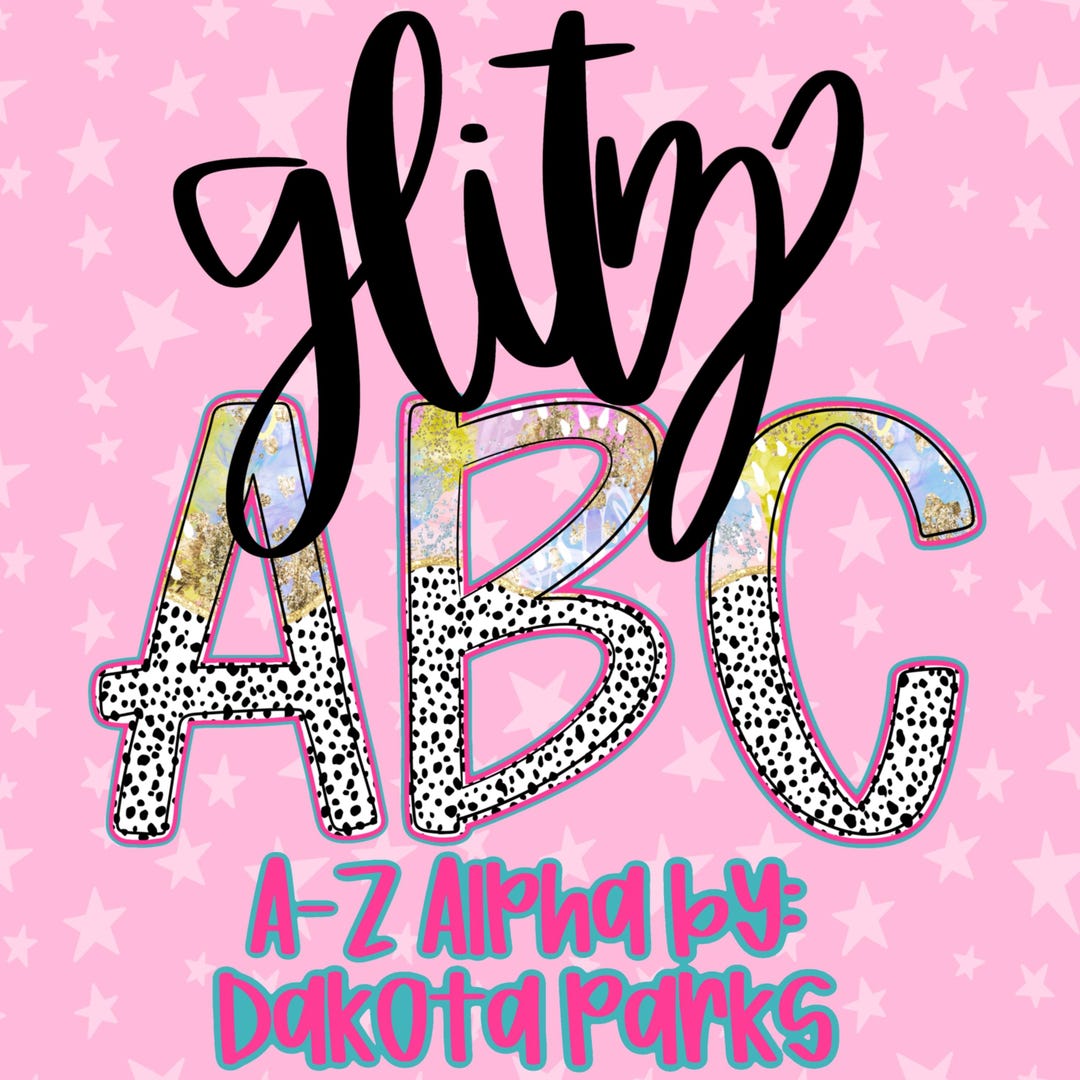 Spring Alpha, Glitter Alpha, Preppy, Bougee, Trendy, A-Z, Neon, Alpha ...