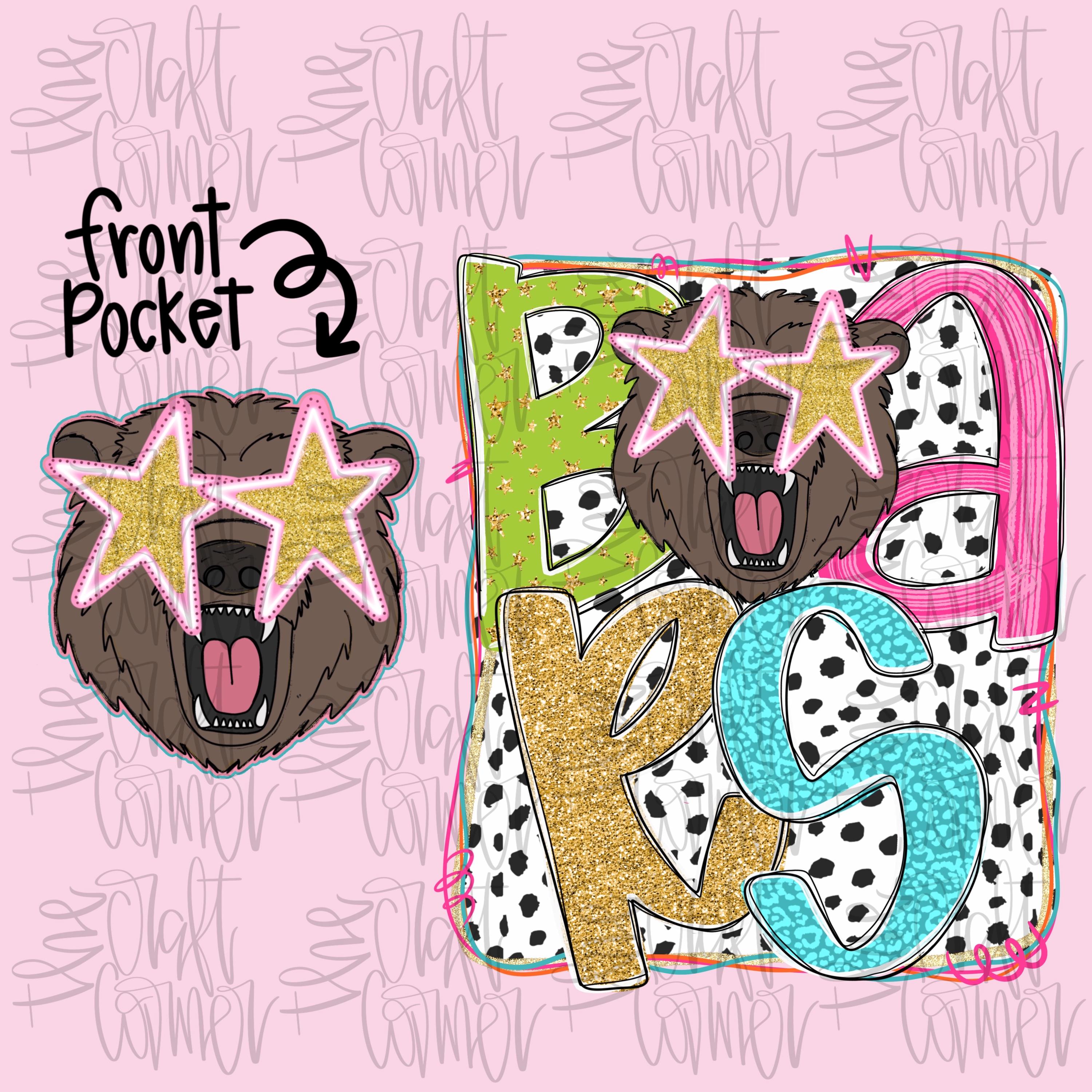 Preppy Mascot PNG, Bears PNG, Preppy School Spirit PNG, Girly Mascot ...