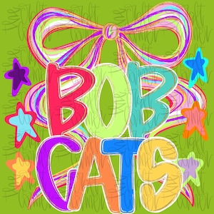 Bobcats PNG, Preppy School Spirit PNG, Coquette PNG, Preppy Mascot Png ...