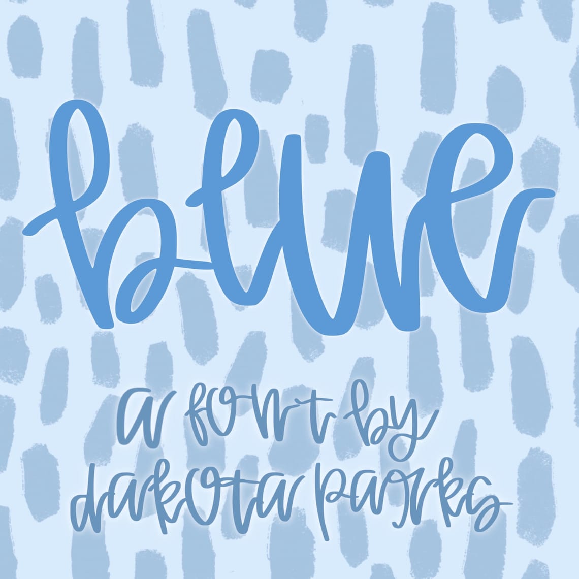 Blue Handwritten Font, Procreate Font, Handwriting Font, Curvy Font ...