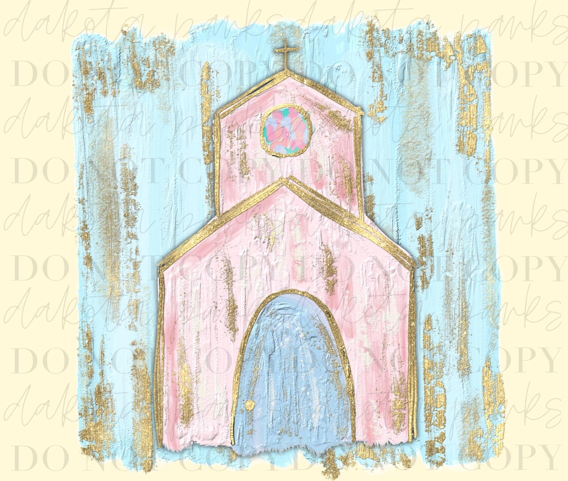Church PNG, Preppy Religious PNG, Brushstroke Oil Art, Realistic Art ...