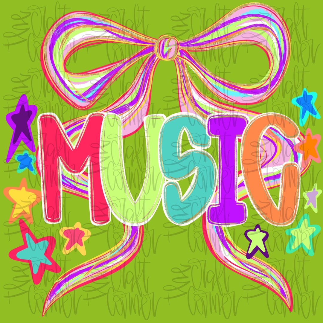 Music PNG, Preppy School Spirit PNG, Coquette , Back to School Png ...