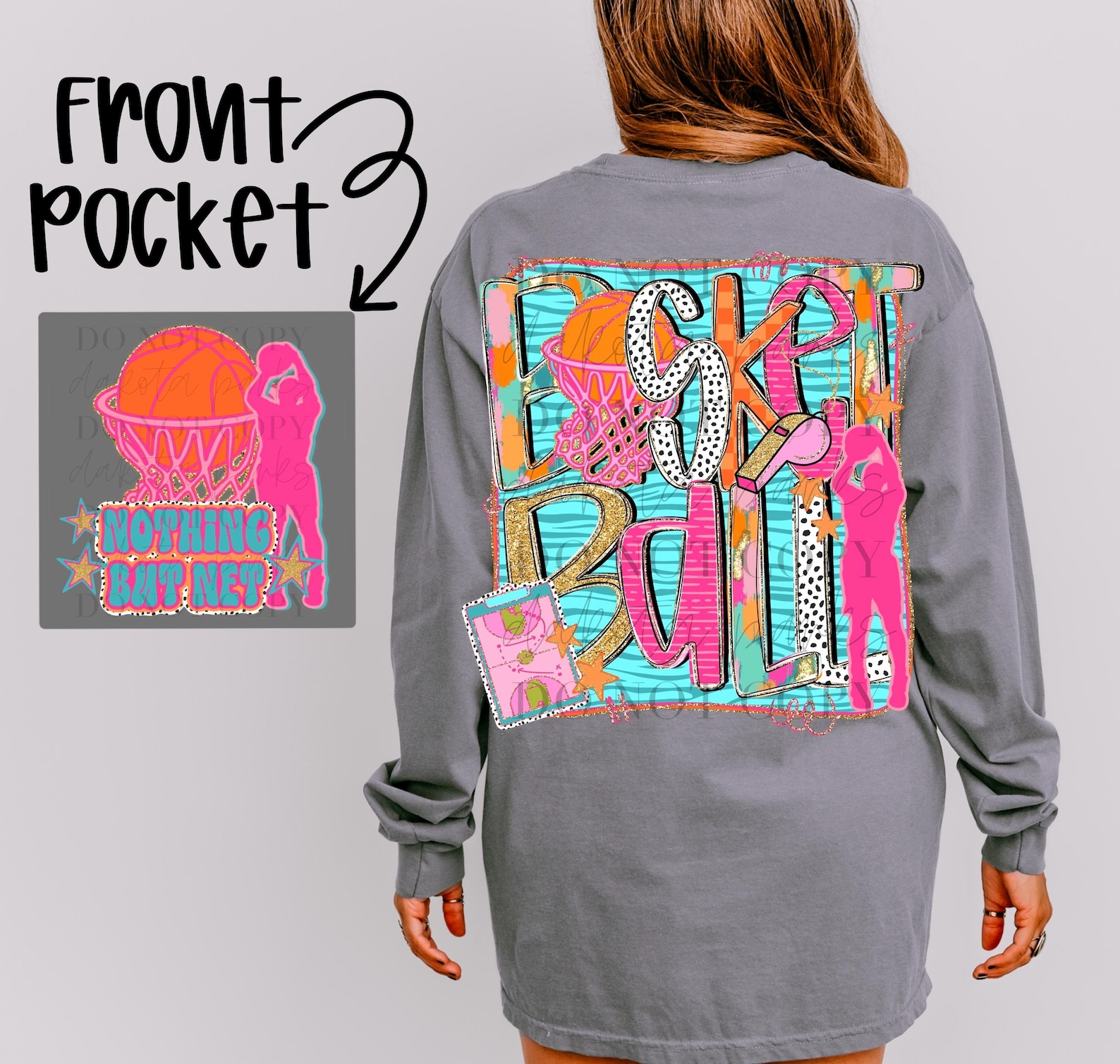 Basketball Preppy PNG, Fun Basketball PNG, Preppy Basketball Png ...