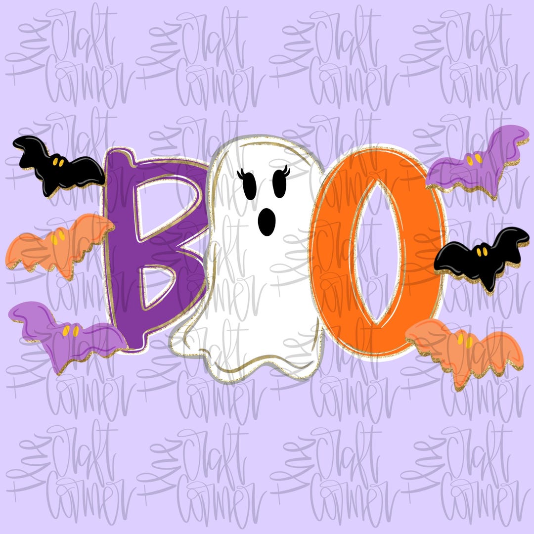 Boo PNG, Spooky PNG, Halloween PNG, Ghost Png, Bats, Spooky Season Png ...