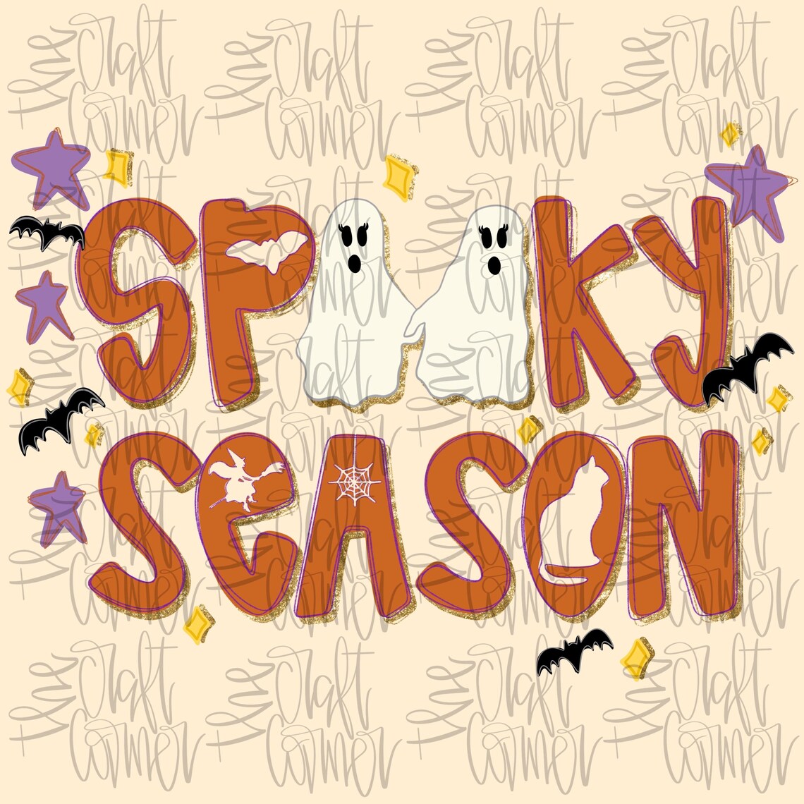 Boo PNG, Spooky Doodle PNG, Ghost PNG, Spooky Season Png, Halloween Png ...