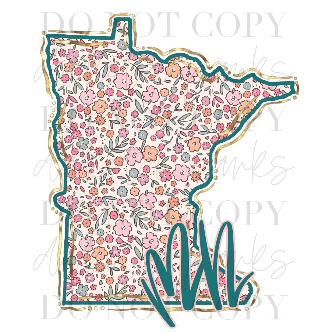 Minnesota PNG, MN Png, Coquette Png, State Png, Preppy Png, Boho Png ...