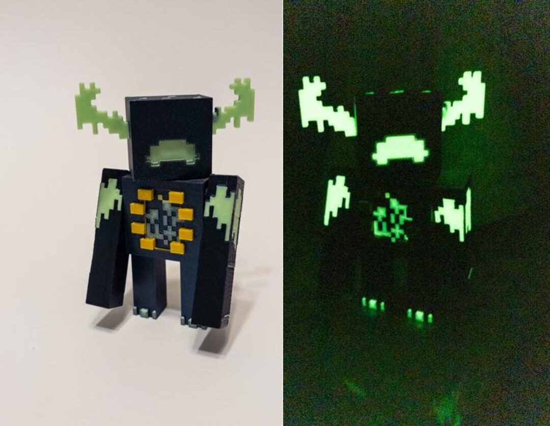 Minecraft Warden Inspired Glows in the Dark - Etsy