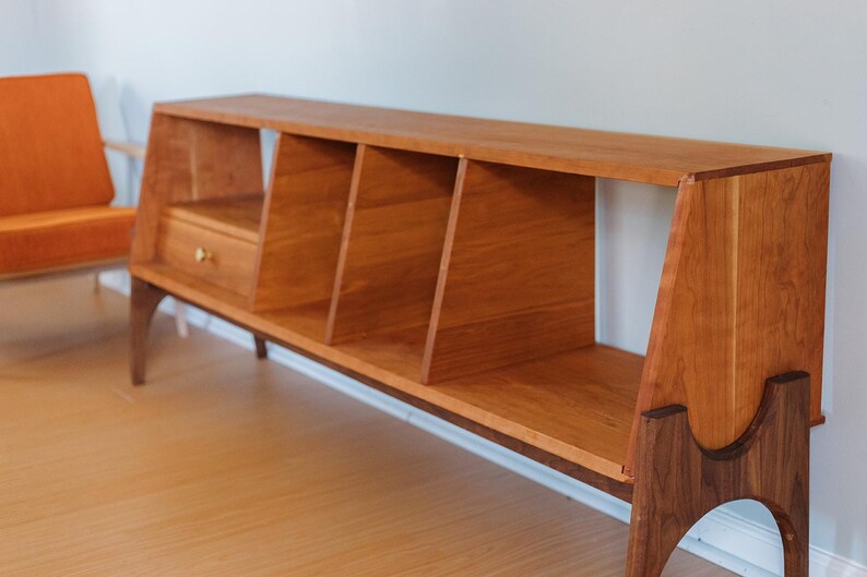 Mid-century Modern Vinyl and Phonograph Console - Etsy