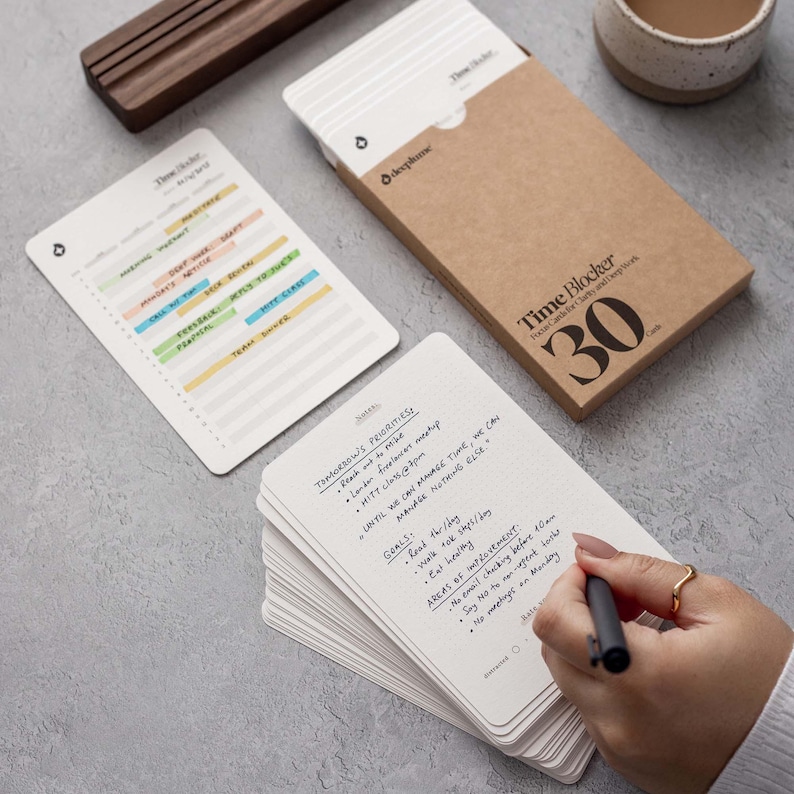 A6 Time Blocker Planner Cards | Daily To-do List Notepad - Etsy