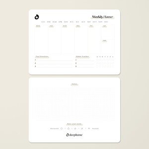 Weekly Planner to Do List Habit Tracker Weekly Routine Top Priorities ...