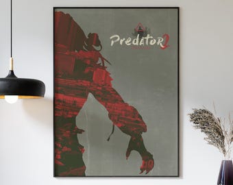Predator Poster Arnold Schwarzenegger Classic Movie Wall Art Rolled ...