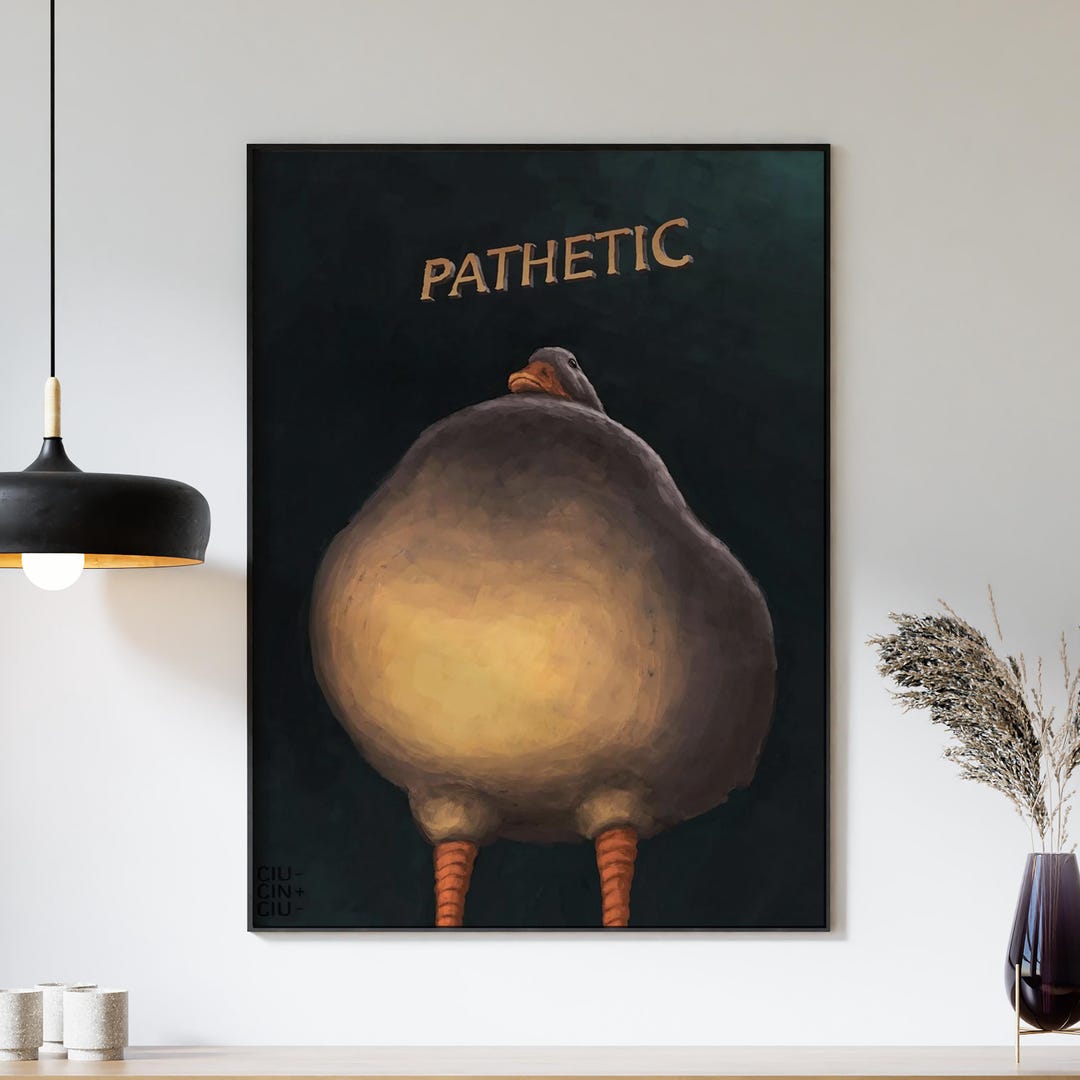 Pathetic Animal Poster - Duck Print - Etsy