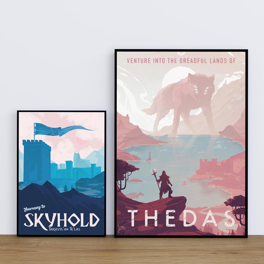 2pc Set - Dragon Age Poster - Game Print - Etsy UK