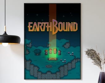 Earthbound Poster for Game Room Video Game Poster Video Game Print ...